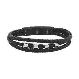 Tom Tailor Herren Tom Tailor Lederarmband &raquo;Schmuck Geschenk Edelstahl Leder Kautschuk&laquo; 18cm, Edelstahl Kautschuk Leder