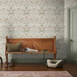 WILLIAM MORRIS AT HOME Vliestapete &raquo;Strawberry Thief&laquo; Retro texturiert Design Tapeten bunt Vlies B/L: 0,52m x 10m, Rollen: 1