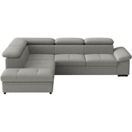 Sit & More sit&more Ecksofa &raquo;Viola, L-Form, B. 249 cm&laquo; optional Schlaffunktion 100% Polyester B/H/T: 249cm x 73cm x 226cm, Struktur, Ottomane links,mit 