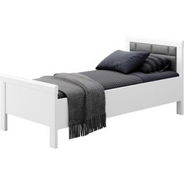 Priess Einzelbett &raquo;Arnsberg&laquo; Komforth&ouml;he mit gepolstertem Kopfteil wei&szlig; Liegefl&auml;che L&auml;nge B: 200cm x 100cm, H&ouml;he Bettseite: 49cm, ohne Matratze