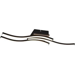 REALITY LEUCHTEN LED Deckenleuchte &raquo;Route&laquo; LED-Modul 1 Stk. Warmwei&szlig; moderne Deckenlampe 3-flammig, LEDs mit 3x 500 Lumen braun 3, H: 7cm, 1 Stk.