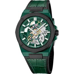 Festina Herren Automatikuhr &raquo;Automatic&laquo; Armbanduhr, Herrenuhr, Swiss Made, Mechanische Uhr, Lederarmband Einheitsgr&ouml;&szlig;e