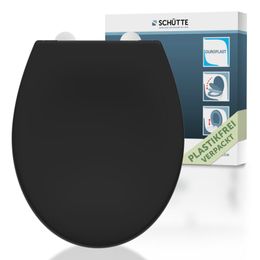 Sch&uuml;tte WC-Sitz Absenkautomatik, Schnellverschluss schwarz Duroplast Einheitsgr&ouml;&szlig;e