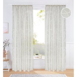 Bruno Banani Gardine &raquo;Tilo&laquo; Kr&auml;uselband 1 Stk. tlg. transparent, Ausbrenner, gewebt, verschiedene Gr&ouml;&szlig;en beige Ausbrenner, Polyester, Viskose 245cm, Kr&auml;uselband, 