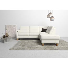 Home Affaire Ecksofa &raquo;Palmera L-Form, B: 236 cm&laquo; optional Schlaffunktion & Bettkasten, Federkern wei&szlig; Luxus-Microfaser (100% Polyester);Struktur (100%