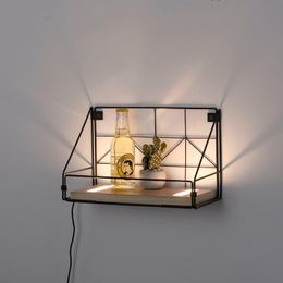 JUST LIGHT Wandleuchte &raquo;BOARD&laquo; LED-Board 1 Stk. Warmwei&szlig; LED, Schalter, Schnurschalter schwarz 1, 1 Stk.
