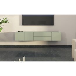 borchardt M&ouml;bel borchardt M&ouml;bel Lowboard &raquo;Sophia, TV-Schrank Breite 190 cm&laquo; Breite 190 cm, h&auml;ngend montierbar gr&uuml;n Holzwerkstoff B/H/T: 190cm x 35cm x 35cm, 2 Stk., 3