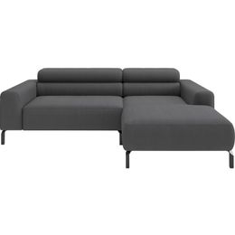 Home Affaire Ecksofa &raquo;Ecksofa, L-Form, incl. Kopfteilverstellung, Breite 223 cm&laquo; wahlweise elektrische Sitztiefenverstellung grau 100% Polyester B/H/T
