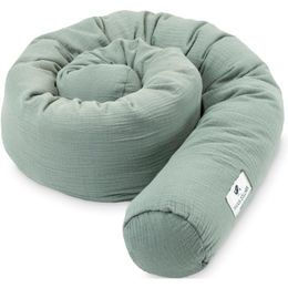 Julius Z&ouml;llner Nestchenschlange &raquo;Musselin&laquo; Made in Germany gr&uuml;n Bezug: 100% Baumwolle. F&uuml;llung: 100% Polyester Einheitsgr&ouml;&szlig;e