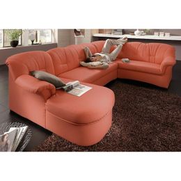 DOMO collection Wohnlandschaft &raquo;Papenburg, zeitlose R&uuml;ckensteppung, elegante Formensprache, U-Form&laquo; in gro&szlig;er Farbvielfalt, wahlweise mit Bettfunktion