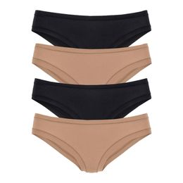 Lascana Damen Lascana Jazz-Pants Slips Packung, 4 Stk. "Perfect Basics" aus elastischer Baumwolle beige 48/50, 4 Stk.