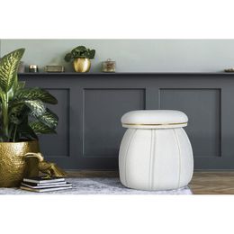 Kayoom Sitzhocker &raquo;Hocker Corin,extravagante Form,stilvolle Farben,elegant gesteppter Fu&szlig;&laquo; 1 Stk. tlg. komfortabel, hochqualitativ, pflegeleicht, sorgf&auml;ltig 