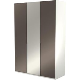 Musterring Kleiderschrank &raquo;San Diego, Kleiderschrank, Schrank, Garderobe, mit Glast&uuml;ren&laquo; 1 Stk. tlg. 3-t&uuml;rig (ged&auml;mpft), 4 B&ouml;den, 2 Kleiderstangen, Chromgriffe 