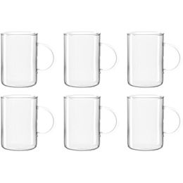 Leonardo Teeglas &raquo;NOVO&laquo; 6-teilig transparent Borosilikatglas &Oslash; 7cm x 10cm, 360ml, 6 Stk.