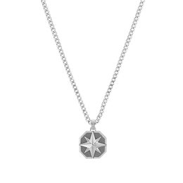JOOP! Herren JOOP! Kette mit Anh&auml;nger &raquo;Kompass-Motiv&laquo; silber Edelstahl, L: 55 B: 3,5mm