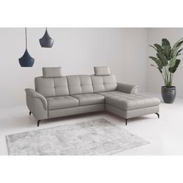 Sit & More sit&more Ecksofa &raquo;Zora&laquo; B/H/T: 262cm x 92cm x 164cm, NaturLEDER , Recamiere rechts,mit Bett,ohne Bettkasten,R&uuml;cken echt