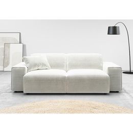 Home Affaire 2,5-Sitzer &raquo;Glimminge auch in Breitcord, Feincord + Easy care-Bezug&laquo; besondere Kedern&auml;hte, Zierkissen wei&szlig; 100% Polyester B/H/T: 214cm x 