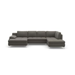 Sit & More sit&more Wohnlandschaft &raquo;Latigo U-Form&laquo; mit Recamiere, wahlweise mit Schlaffunktion und Bettkasten braun B/H/T: 326cm x 201cm, Luxus-Microfaser, 