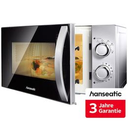 Hanseatic Mikrowelle &raquo;634711&laquo; Mikrowelle 700 W inkl. 3 Jahre Herstellergarantie silber Einheitsgr&ouml;&szlig;e Mikrowelle