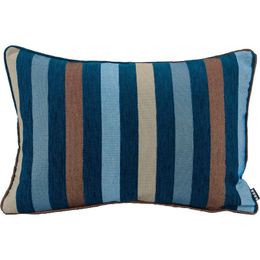 HOCK Dekokissen &raquo;Karoo&laquo; mit Streifen, Kissenh&uuml;lle mit F&uuml;llung, 1 St&uuml;ck blau Baumwolle, Polyacryl, Polyester B/L: 40cm x 60cm, 1 Stk.