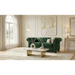 Home Affaire 2-Sitzer &raquo;BRONNOY Chesterfield Sofa mit aufwendiger Knopfheftung, Breite 152 cm&laquo; Sofa mit geschwungenen Armlehnen, Chesterfield-Optik, 