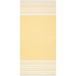 Egeria Strandtuch &raquo;Pestemal&laquo; 80x180 cm, mit Fransen gelb gewebte Ware, Baumwolle B/L: 80cmx180cm, 1 Stk., gewebte Ware