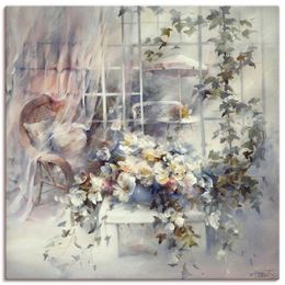 Artland Wandbild &raquo;Bezaubernde Moment&laquo; Blumen 1 Stk. tlg. als Leinwandbild, Poster in verschied. Gr&ouml;&szlig;en wei&szlig; Leinwand B/H/T: 30cm x 30cm, Leinwandbild Blumen 