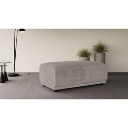 Home Affaire Polsterhocker &raquo;TAMMO&laquo; passend zur Serie, auch in Cord und Boucl&eacute; grau 100% Polyester B/H/T: 70cm x 45cm x 120cm, Cord, gro&szlig;er Hocker