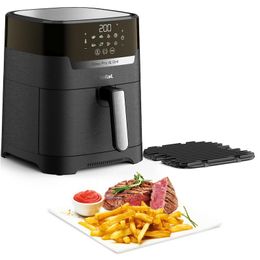 Tefal Hei&szlig;luftfritteuse &raquo;Easy Fry & Grill Precision&laquo; 1550 W XL Kapazit&auml;t, 8 Programme, weniger Fett, Druckguss-Grillrost, EY5058 silber Einheitsgr&ouml;&szlig;e 