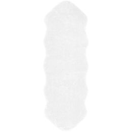 ANDIAMO Fellteppich &raquo;Lamm Fellimitat&laquo; fellf&ouml;rmig 20 mm H&ouml;he Kunstfell, besonders weich durch Microfaser, Kudenliebling wei&szlig; Kunstfaser B : 55cm 1 Stk., 20mm, 