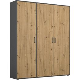Rauch Kleiderschrank &raquo;VOYAGER Garderobe W&auml;scheschrank Schlafzimmer&laquo; in 3 verschiedenen Ausstattungen BASIC/CLASSIC/PREMIUM, mit 2 modernen 