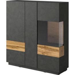 OTTO home Sideboard &raquo;SILKE&laquo; Breite 130 cm grau B/H/T: 130cm x 139cm x 40cm
