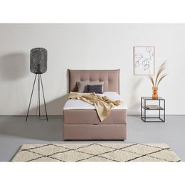 Home Affaire Boxbett &raquo;Kederleicht&laquo; inklusive Bettkasten & Topper, in 4 Breiten und 2 H&auml;rtegraden grau Struktur, Liegefl&auml;che B/L: 120cm x 200cm, H2 + 