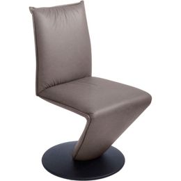 K+w Komfort & Wohnen K+W Komfort & Wohnen Esszimmerstuhl &raquo;Drive Drehstuhl&laquo; () Stuhl mit federnder Sitzschale, Drehteller in Metall schwarz Struktur braun Cloud: Nappaleder
