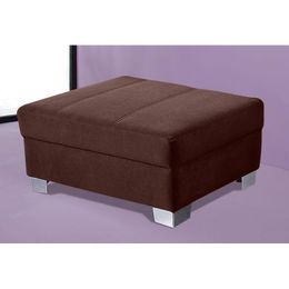 Home Affaire Hocker &raquo;Anzio&laquo; passend zur Serie "Anzio" braun Primabelle -Microfaser aus 100% Polyester;NaturLEDER, das handschuhweiche Rindsleder in 