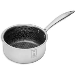 HENSSLERS Kasserolle 1 Stk. tlg. Edelstahl silber 2,2 l + &Oslash; 18cm + H&ouml;he 9cm