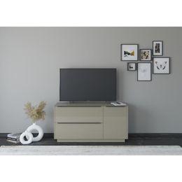 set one by Musterring Lowboard &raquo;Reno&laquo; 1 Stk. tlg. Mit Sockel in diversen Farben, 71 cm H&ouml;he & Farbauswahl beige Glas, Holzwerkstoff B/H/T: 137cm x 