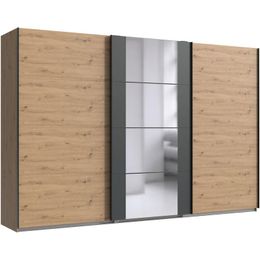 wimex Schwebet&uuml;renschrank &raquo;Bern Schiebet&uuml;renschrank&laquo; Schrank mit zus&auml;tzlicher Innenausstattung, Garderobe schwarz Holzwerkstoff B/H/T: 313cm x 210cm x 64cm,