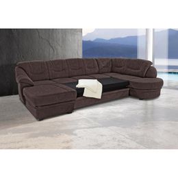 Sit & More sit&more Wohnlandschaft &raquo;Savoni U-Form&laquo; wahlweise mit Schlaffunktion braun NaturLEDER (echtes Rindsleder) in Sitz und R&uuml;cken. Korpus in passendem 