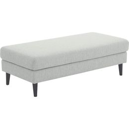 ATLANTIC HOME COLLECTION Hocker &raquo;Rekvik&laquo; XXL-Hocker, mit Massivholzf&uuml;&szlig;en, passend zur Rekvik-Serie grau B/H/T: 133cm x 42cm x 63cm, Struktur