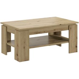 Home Affaire Couchtisch &raquo;Kalmar, rechteckig, 100 x 60 cm, 1 Ablageboden&laquo; 1 tlg. Sofatisch, Beistelltisch, Kaffetisch, Wohnzimmertisch, coffee table 