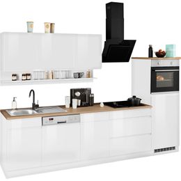 KOCHSTATION K&uuml;chenzeile &raquo;KS-Virginia,neu in verbesserter Ausf&uuml;hrung&laquo; Breite 300 cm, Soft-Close, wahlweise mit E-Ger&auml;ten wei&szlig; B/H/T: 300cm x 200cm x 