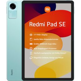 Xiaomi Tablet &raquo;Redmi Pad SE 4+128Gb&laquo; (27,94 cm / 11 &prime;&prime;) Android 128 GB Full HD+ ) gr&uuml;n Elegantes Unibody-Design aus Metall