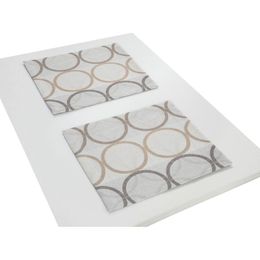 WIRTH Platzset &raquo;ZIRBELLO&laquo; braun Obermaterial: 85% Polyester, 15% Baumwolle B/L: 40cm x 35cm, 2 Stk., Baumwolle Polyester, eckig