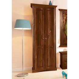 OTTO home Garderobenschrank &raquo;Rustic&laquo; aus massiver Kiefer, Breite 71 cm, mit Kassetenoptik braun Massivholz B/H/T: 71cm x 187cm x 38cm, T&uuml;ren: 2 Stk.