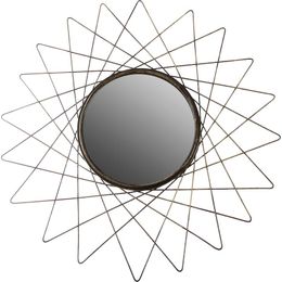 MyFlair Dekospiegel &raquo;Equlips&laquo; Wandspiegel, Landhaus, rund, gold, Rahmen aus Metall gold Metall B/H/T: 60cm x 60cm x 2cm, Antikoptik