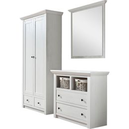 Home Affaire Garderoben-Set &raquo;California, Komplettset im Landhausstil, moderne Garderobe&laquo; Set, 3 Stk. tlg. wei&szlig; B/H/T: 220cmcm