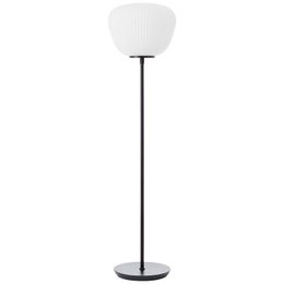 Brilliant Stehlampe &raquo;Kaizen&laquo; E27 1 Stk. 140 x 35 cm, E27, Riffelglas/Metall, wei&szlig;/schwarz wei&szlig; 1, &Oslash; 35cm H: 140cm, 1 Stk.
