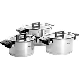 Woll Topf-Set &raquo;Concept&laquo; Set, 6 Stk. tlg. Edelstahl 18/10 silber 5,8 l + &Oslash; 24cm + H&ouml;he 13cm