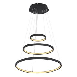 Globo LIGHTING LED Pendelleuchte &raquo;RALPH&laquo; LED-Modul Warmwei&szlig; H&auml;ngelampe/H&auml;ngeleuchte/Wohnzimmer/Esstisch/elegant schwarz &Oslash; 51cm H: 120cm